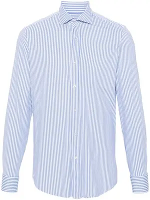 Paul & Shark Logo-embroidered Striped Shirt