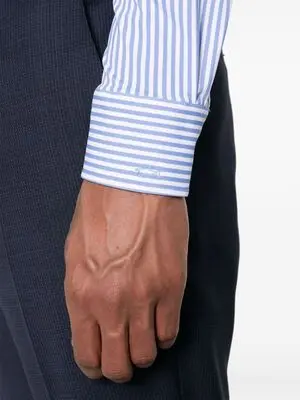 Paul & Shark Logo-embroidered Striped Shirt