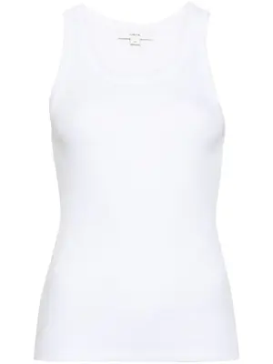 Vince Scoop-neck Ribbed Tank Top