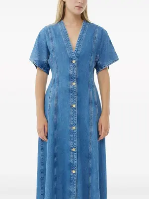 GANNI Denim Maxi Dress - Blue