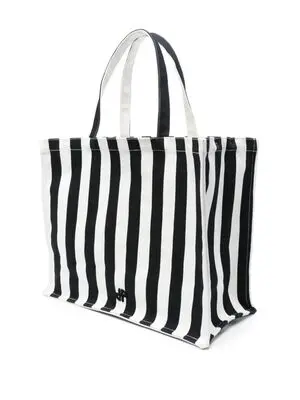 Patou Large Jp Striped Canvas Tote Bag