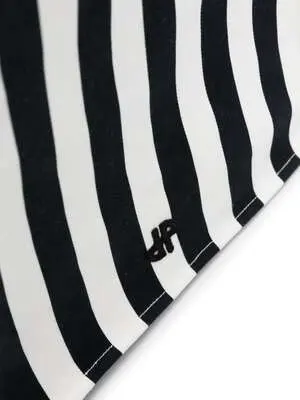 Patou Large Jp Striped Canvas Tote Bag