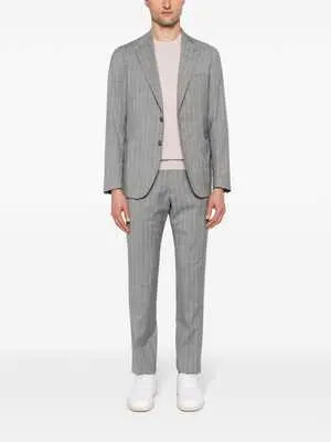 Tagliatore Single-breasted Striped Wool Suit