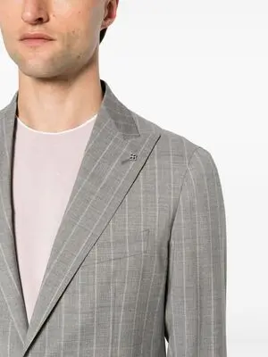 Tagliatore Single-breasted Striped Wool Suit