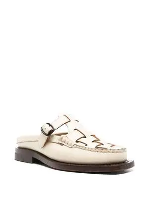 Hereu Bonell Leather Mules - Neutrals