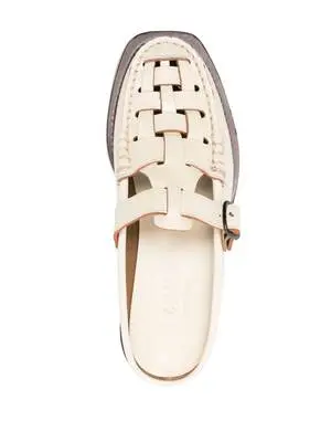 Hereu Bonell Leather Mules - Neutrals
