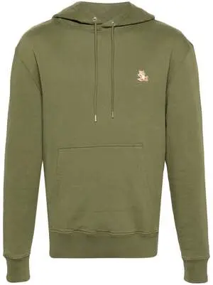 Maison Kitsuné Chillax Fox-patch Hoodie - Green