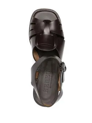 Hereu Ancora Leather Sandals - Brown