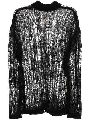 Rick Owens Tommy Lupetto Open-knit Jumper - Black