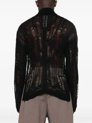 Rick Owens Tommy Lupetto Open-knit Jumper - Black