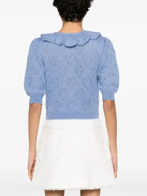Alessandra Rich Crystal-embellished Cropped Top