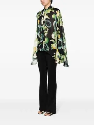 Roberto Cavalli Graphic-print Silk Shirt