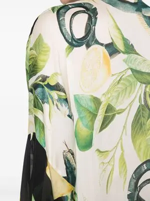 Roberto Cavalli Graphic-print Silk Shirt