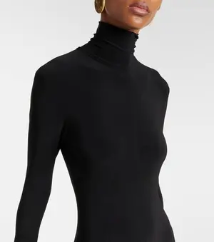 Norma Kamali Turtleneck Flared Jumpsuit