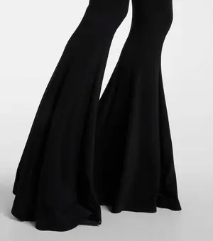Norma Kamali Turtleneck Flared Jumpsuit
