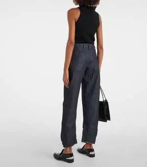 JIL SANDER Tapered Cropped Mid-rise Jeans