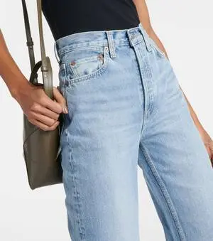 RE/DONE High-rise Wide-leg Jeans - Blue