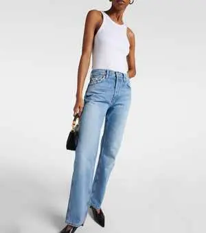 RE/DONE High-rise Straight-leg Jeans
