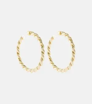 JENNIFER FISHER Twisted -plated Hoop Earrings - Gold