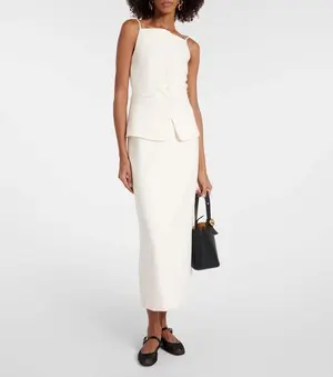 Staud Smith Maxi Skirt - Beige