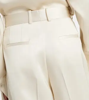 JIL SANDER Satin Wide-leg Pants - Beige