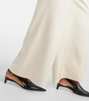 JIL SANDER Satin Wide-leg Pants - Beige