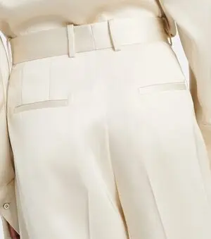 JIL SANDER Satin Wide-leg Pants - Beige
