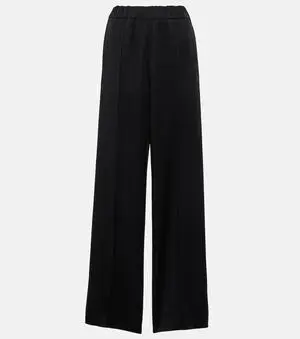 JIL SANDER Satin Wide-leg Pants - Black