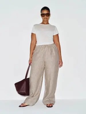 REFORMATION Olina Linen Pant Es