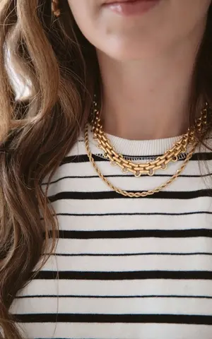 Brinker & Eliza End Game 24k -plated Chain Necklace