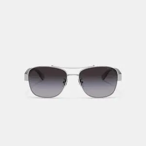 COACH Signature Ombré Narrow Pilot Sunglasses - Grey Gradient