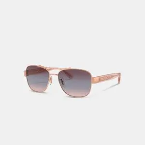 COACH Signature Ombré Narrow Pilot Sunglasses - Purple Gradient