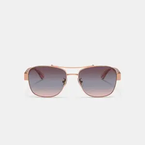 COACH Signature Ombré Narrow Pilot Sunglasses - Purple Gradient