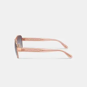 COACH Signature Ombré Narrow Pilot Sunglasses - Purple Gradient