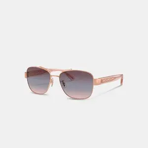 COACH COACH Signature Ombré Narrow Pilot Sunglasses Purple Gradient
