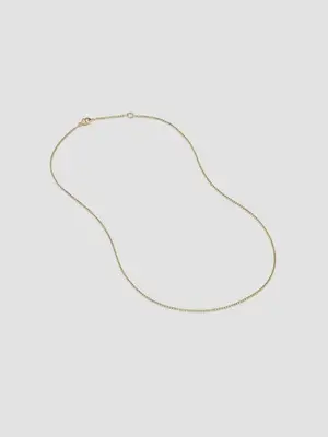 David Yurman Box Chain Necklace In 18k Yellow 1mm