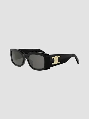 Celine Triomphe 53mm Rectangular Sunglasses Black