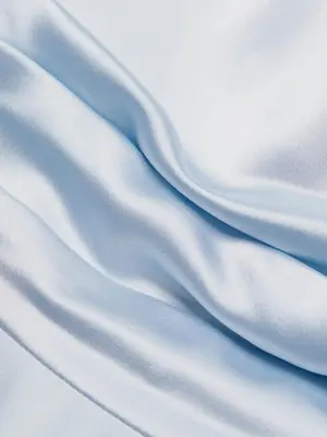 Amsale Draped Boatneck Satin Gown