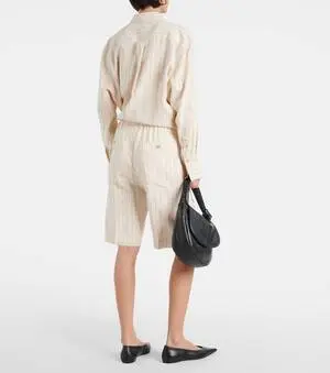 TOTEME Pinstripe Twill Shorts