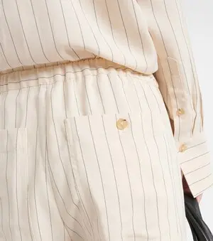TOTEME Pinstripe Twill Shorts