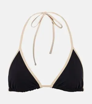 TOTEME Halterneck Bikini Top - Black