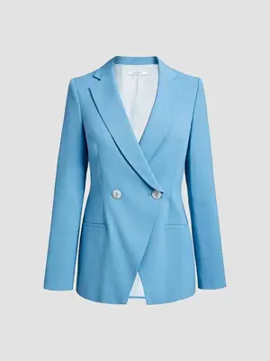 Santorelli Rowan Double-breasted Blazer - Cornflower