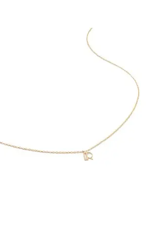 Monica Vinader Initial Pendant Necklace - 14kt Solid Gold - R