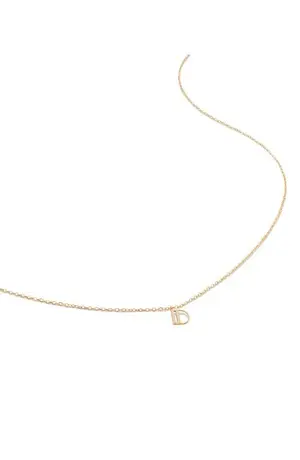 Monica Vinader Initial Pendant Necklace - Yellow Gold