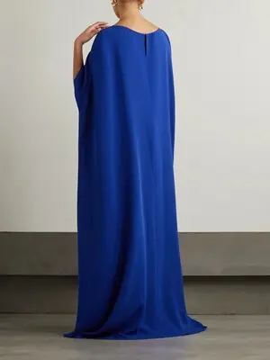 black jersey cocktail dress ASHLEYlauren E4961 – One-Shoulder Floral Appliqué Jersey Cocktail Dress main image 0