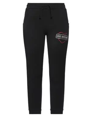 Moschino Midnight Cotton And Elastane Tapered Leg Pants - Black