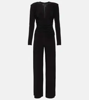 Norma Kamali Ruched Jersey Jumpsuit - Black