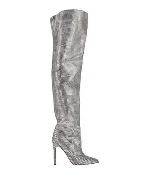 Paris Texas Crystal-embellished Over-the-knee Boots - Grey