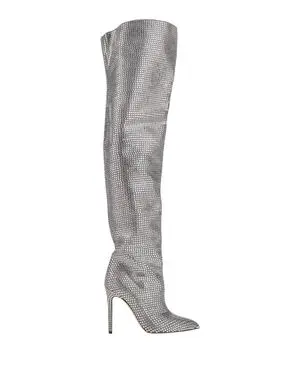 Paris Texas Crystal-embellished Over-the-knee Boots - Grey