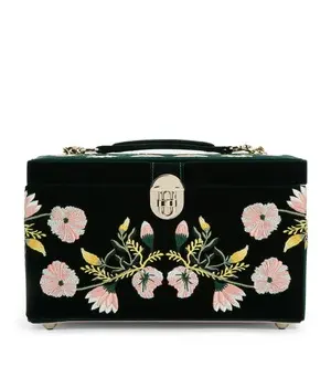 Wolf Medium Zoe Jewellery Box - Green